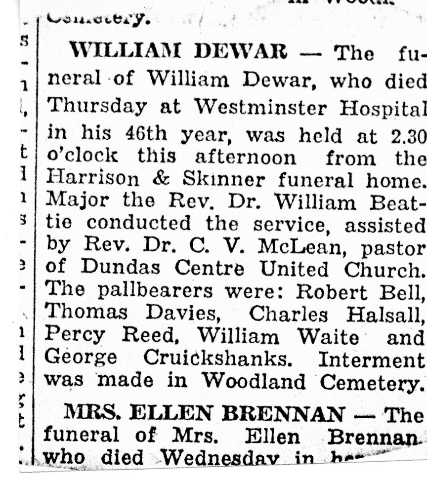 Loyal to the End: The Passing of “Billy” Dewar – History of the 18th ...