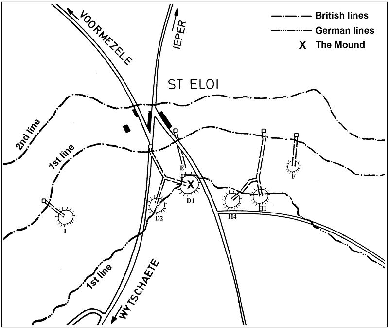 St. Eloi Maps and Images – History of the 18th Battalion CEF, "The ...