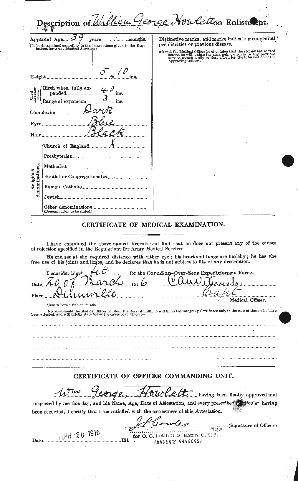 Howlett, George William: Service no. 53125 – History of the 18th ...