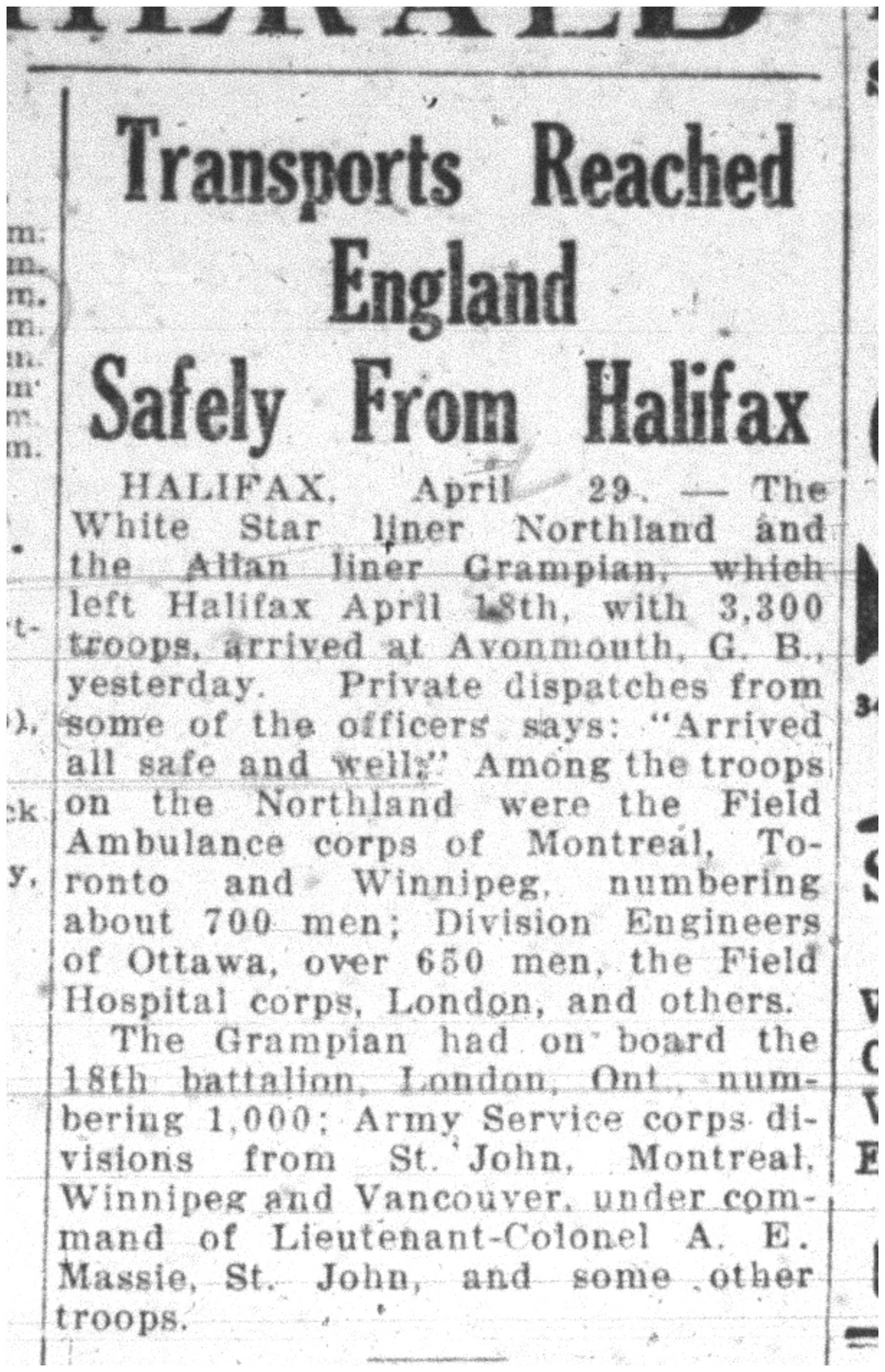 According to the Halifax Herald: The S.S. Grampian – History of the ...