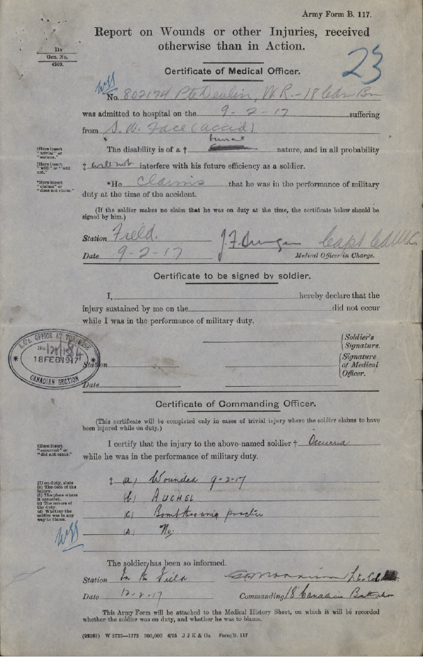 Devlin, William Russell: Service no. 802174 – History of the 18th ...