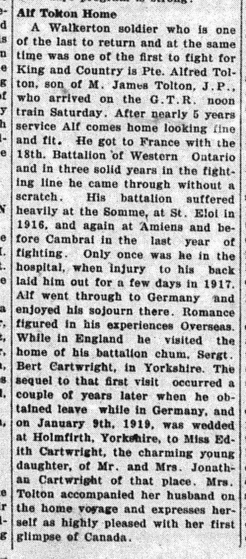 Three “Boys” from Walkerton Through the War – History of the 18th ...