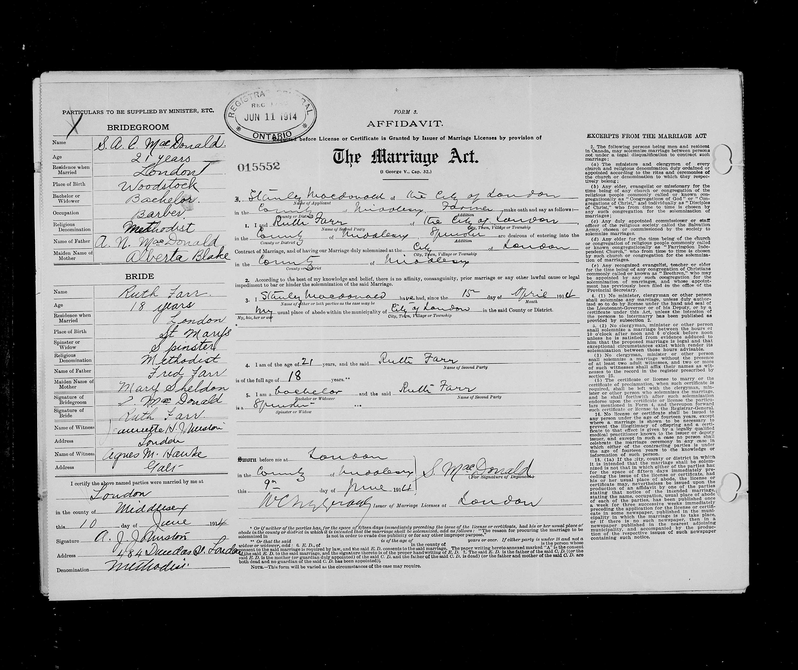 MacDonald, Stanley Addison: Service no. 675068 (Military Medal ...