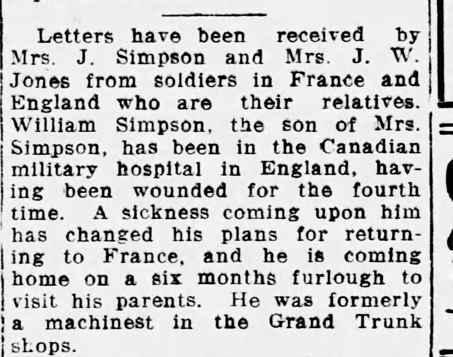 Simpson, William McMath: Service no. 53620 – History of the 18th ...